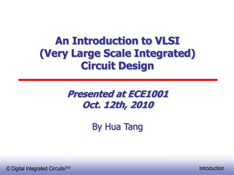 Ppt An Introduction To Vlsi Very Large Scale Integrated Circuit