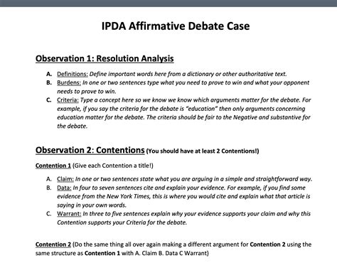 [solved] Using The Ipda Aff Debate Case Actions Te Solutioninn