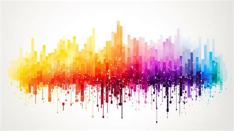 Colorful Digital Sound Wave Art Representing Vibrant Audio Frequencies At Sunrise Premium Ai