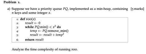 solved a suppose we have a priority queue pq implemented