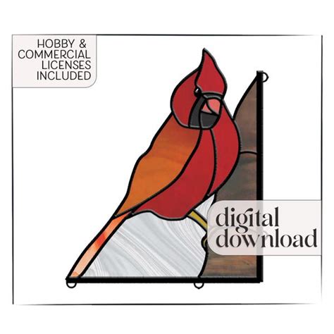 Stained Glass Cardinal Pattern Etsy