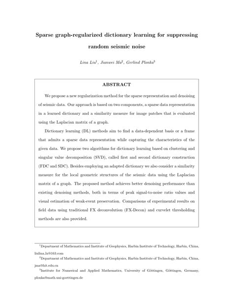 pdf sparse graph regularized dictionary learning for suppressing