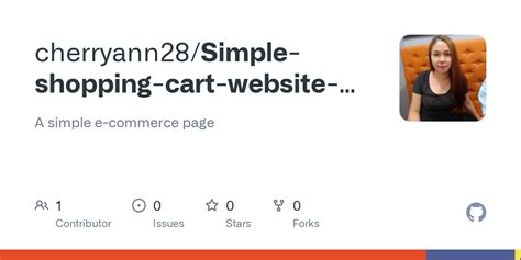 GitHub Cherryann Simple Shopping Cart Website CodeIgniter A Simple E Commerce Page
