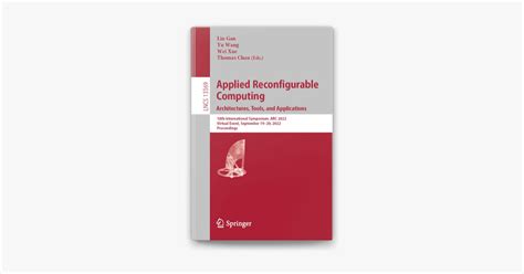 ‎applied Reconfigurable Computing Architectures Tools And Applications On Apple Books