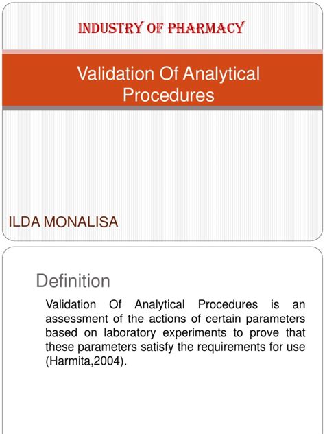 Validation Of Analytical Procedures Assay Detection Limit Free 30
