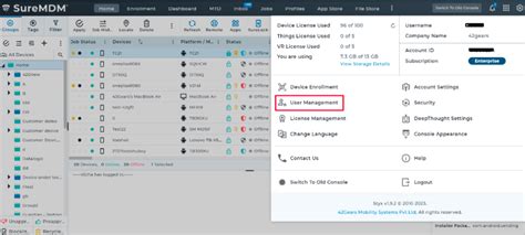 How To Export User Details From The Console 42gears Knowledge Base