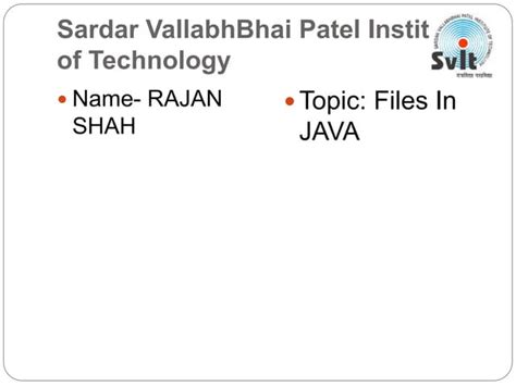 Files And Streams In Java Pptx Programming Languages Computing
