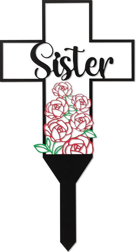 Buoonyer Sister Memorial Graves Markers Cemetery Decorations Metal