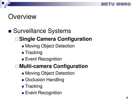 Ppt Multi Camera Video Surveillance Detection Occlusion Handling
