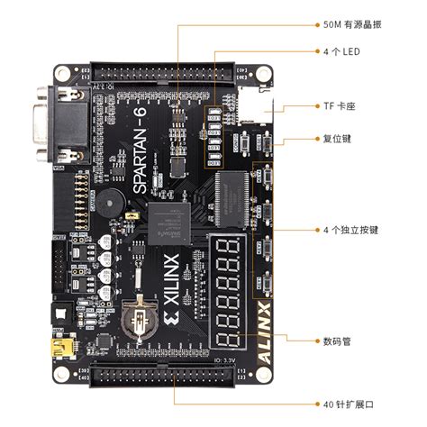 alinx黑金fpga开发板 xilinx spartan6 xc6slx9 fpga入门学习板 虎窝淘