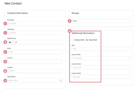 creating and importing contacts tpg telecom messaging hub