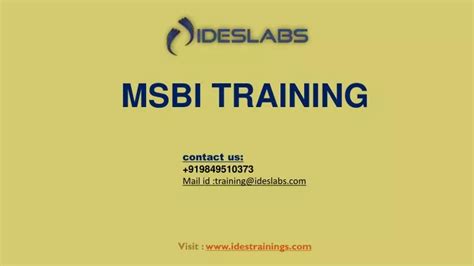Ppt Msbi Training Powerpoint Presentation Free Download Id11453580