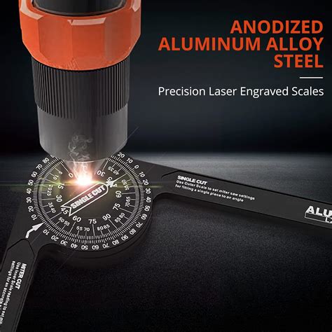 7inch Miter Saw Protractor Getlitool Aluminum Miter Protractor Angle Finder Protractor