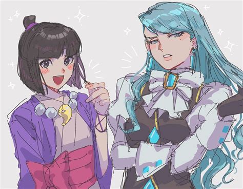Maya Fey And Franziska Von Karma Ace Attorney Drawn By Yymmawo Vv Danbooru