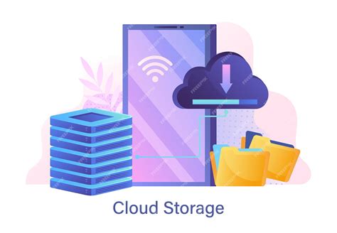Premium Vector Web Hosting And Cloud Storage Concept Cloud Computing