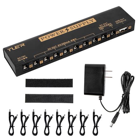 Yuer Pr 04 Power Supply For Guitar Effects Pedal Board ตัวจ่ายไฟเอฟเฟค