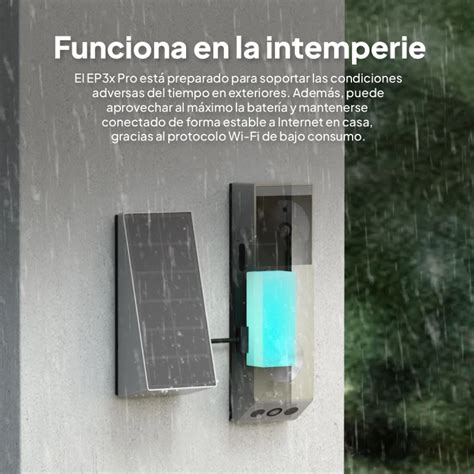 Ep3x Pro Ezviz Timbre Con Video Wifi Ip 2k Con Panel Solar Perfectto