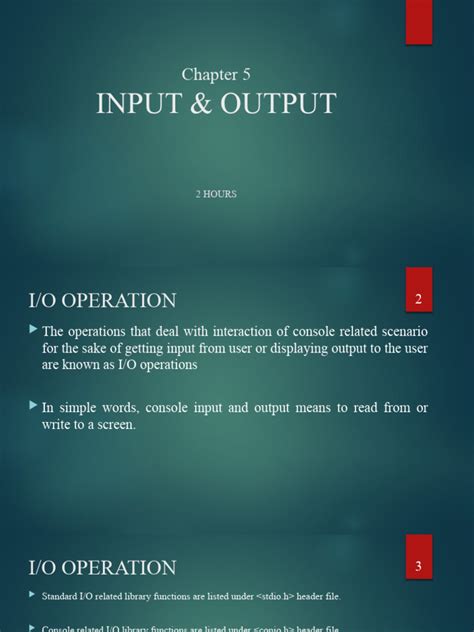 Chapter 5 Input Output Operation In C Pdf Software Engineering