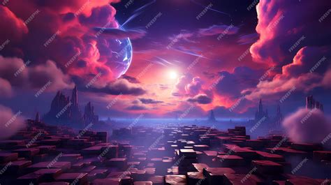 Premium Photo Professional Photography Of Pattern Of Synthwave Clouds