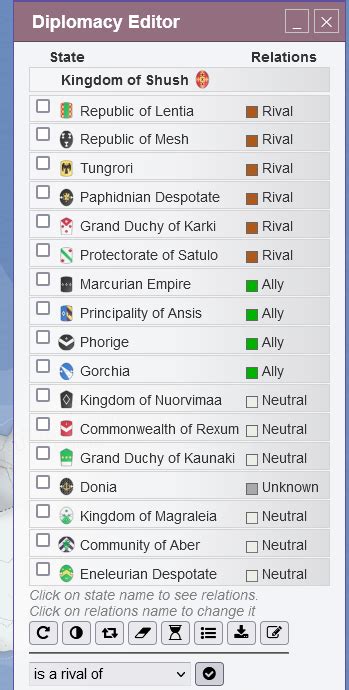 Better Way To Manage Relations · Issue 891 · Azgaarfantasy Map