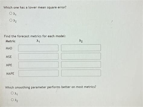 perform a first order exponential smoothing forecast
