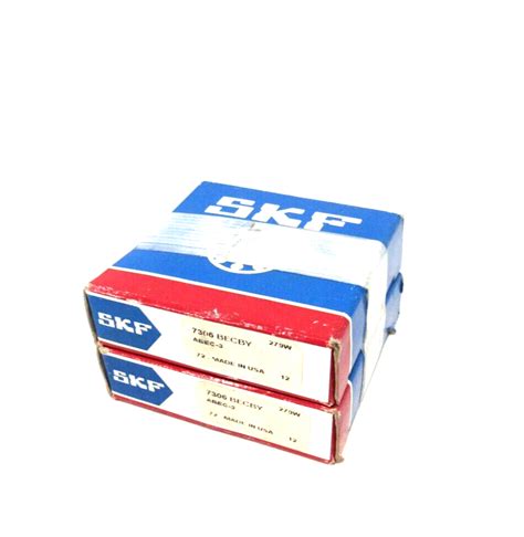 Lot Of 2 New Skf 7306 Becby Ball Bearings 7306becby Sb Industrial Supply Inc