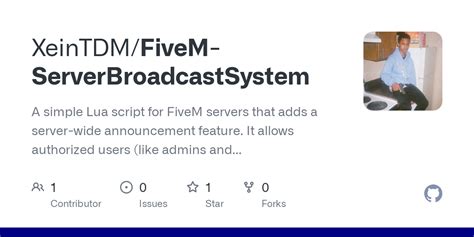 Github Xeintdmfivem Serverbroadcastsystem A Simple Lua Script For