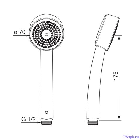 Белая душевая лейка Oras Apollo 252020-11 — T-WAY