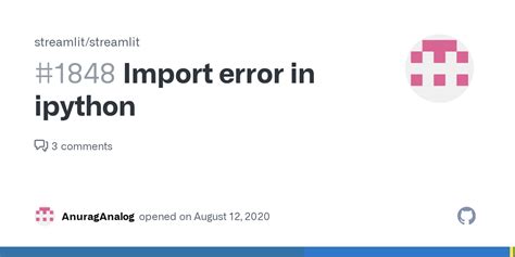 Import Error In Ipython Issue Streamlit Streamlit GitHub