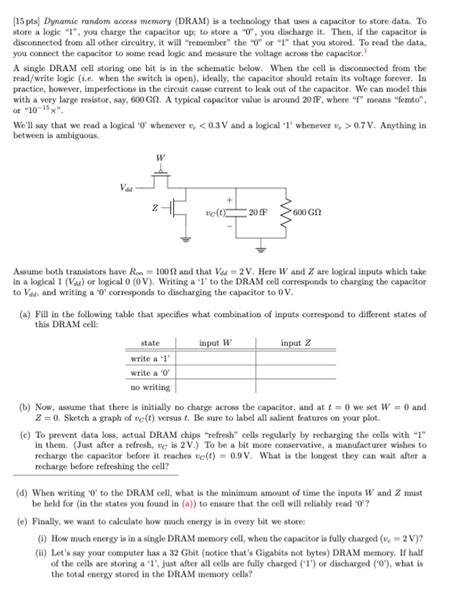 Pts Dynamic Random Access Memory DRAM Is A Chegg