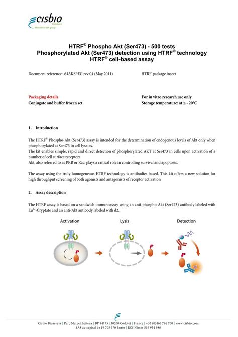 Htrf Phospho Akt Ser473 500 Tests Cisbio Bioassays
