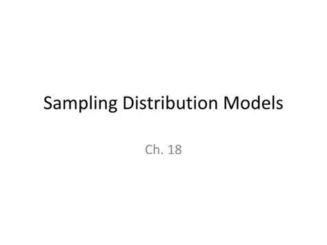 PPT Sampling Distribution Models PowerPoint Presentation Free Download ID