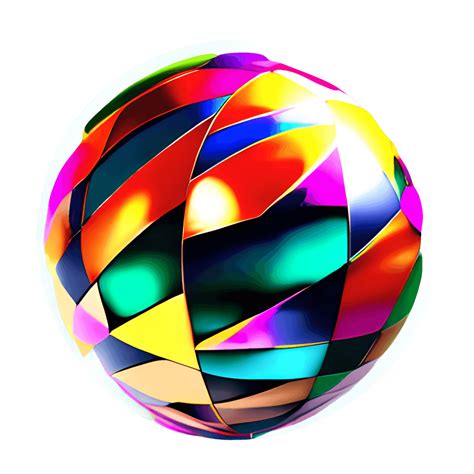 Abstract Colorful Sphere 3d Render · Creative Fabrica