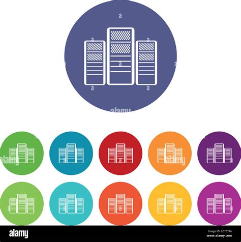 Database Servers Set Icons Stock Vector Image And Art Alamy