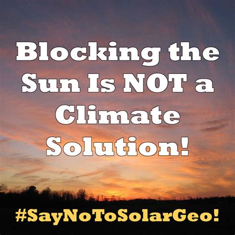 Blocking The Sun Is Not A Climate Solution
