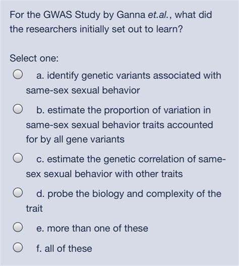 Solved For The Gwas Study On Genetic Architecture Of