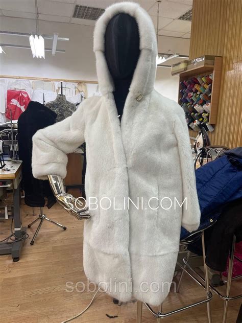Шуба з хутра білої норочки на підлітка продаж ціна у Києві Жіночі шуби від Меховые изделия