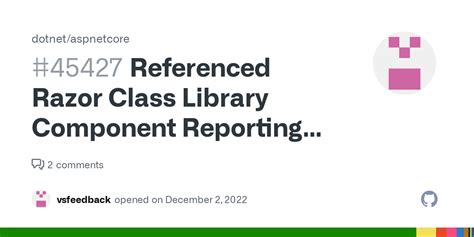 Referenced Razor Class Library Component Reporting Error Rz10012