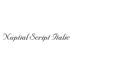 Nuptial Script Italic