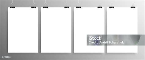 벡터 수직 형식 A4 백서 빈 종이 템플릿 포스터 배너 배경 4 장 4가지 개체에 대한 스톡 벡터 아트 및 기타 이미지 4가지 개체 포스터 형판 Istock