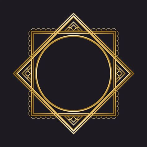 Free Vector Realistic Golden Frame Design