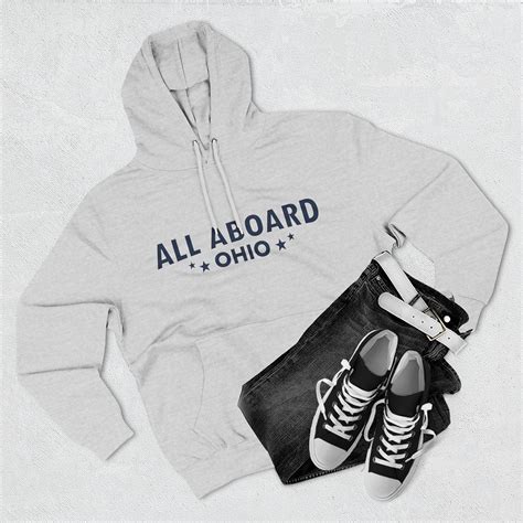 Aao Logo Three Panel Fleece Hoodie All Aboard Ohio