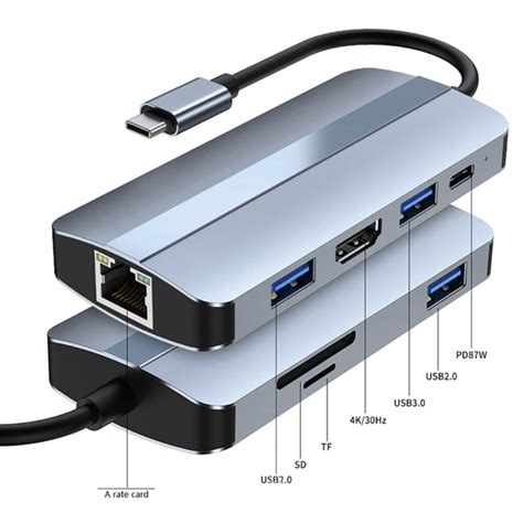 BYL 2205 8 In 1 USB C Type C To USB Multifunctional Docking Station HUB Adapter