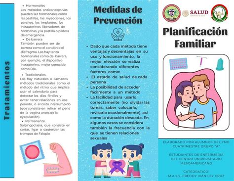 PlanificaciÓn Familiar Triptico Naomi Alvarado Udocz