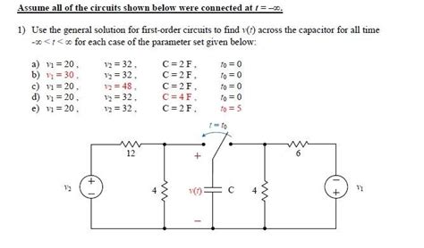 Solved Assume All Of The Circuits Shown Below Were Connected Chegg
