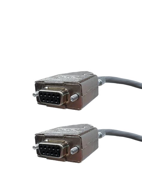 Null Modem Db9 Female To Female 24 Awg Pvc Jacket Serial Data Cabl Custom Cable Connection
