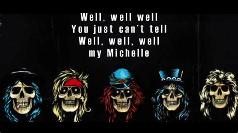 Guns N Roses My Michelle Lyrics Full Lyric Video Youtube