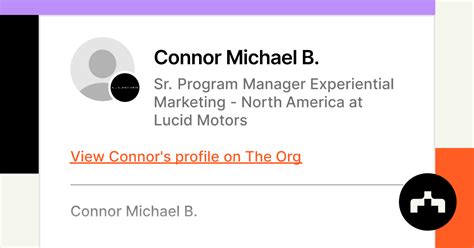 Connor Michael B Sr Program Manager Experiential Marketing North