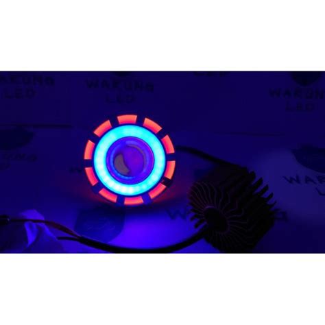 Jual Lampu Motor Lampu Led Projie Bulat Motor Mobil Double Ae De Ukuran Mini Shopee Indonesia