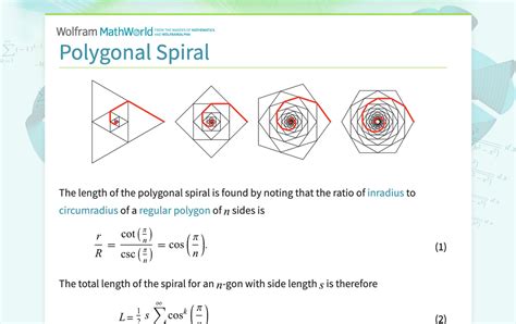 Polygonal Spiral From Wolfram Mathworld